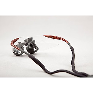 Smedent Dental Surgicial Loupe Loupes 2.5X Magnification 16.5" (420mm) Working Distance Burgundy Goggles