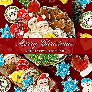 Crethinkaty Christmas Cookie Cutter Set 12 Pieces Stainless steel Gingerbread Man,Snowflake,Snowman,Christmas Tree,Reindeer and More Shape Xmas Cookie Cutters for Baking