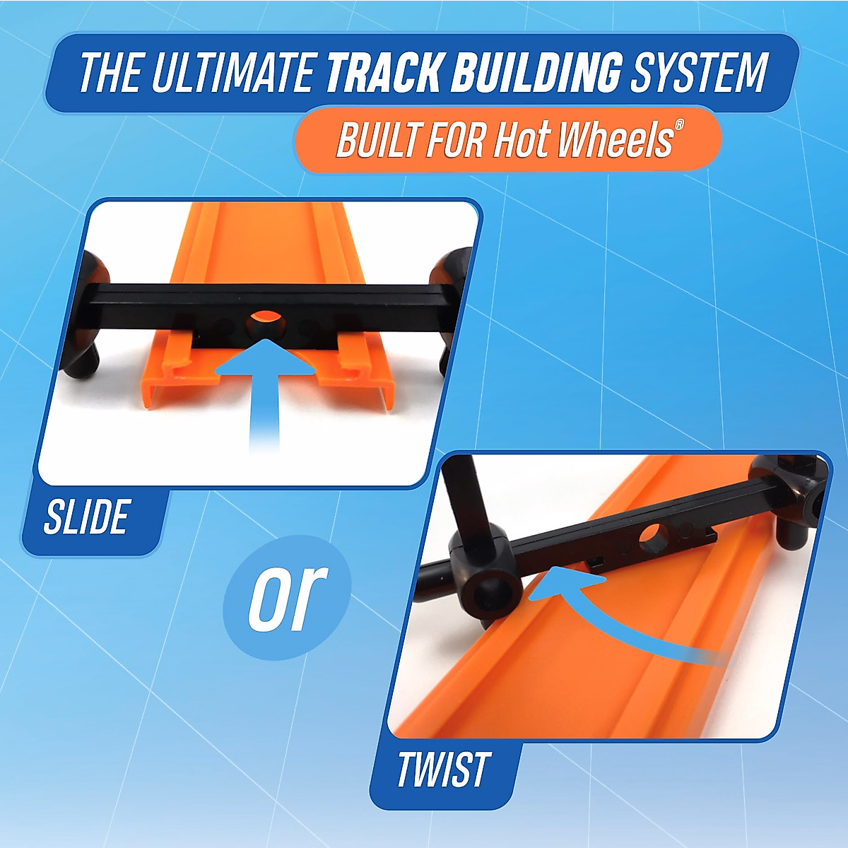 TrackJack— Ultimate Track Building System for Hot Wheels, Model Trains, and Marble Runs