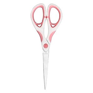 Multipurpose Pink Scissors Ergonomic Comfort-Grip Shears Stainless Steel 6.9 Inches Office Scissors for Fabric Cutting, Home, Leather Arts Crafts Scissors (Pink)