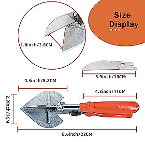 Multi Angle Miter Shear Cutter, 45-135 Degree Adjustable Angle Scissors Trim Shears Hand Tools for Cutting Soft Wood, Plastic, PVC and Other