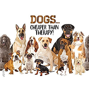 Tervis Dog Therapy Plastic Tumbler with Wrap and Brown Lid 24oz, Clear