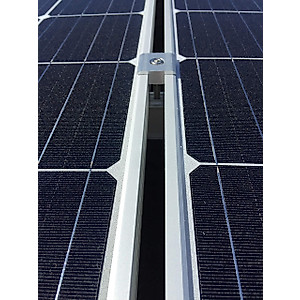 Solar Panel Mounting kit to Mount for 12 Solar Panels, with Clamps, L-Brackets & 88 Inch Rails