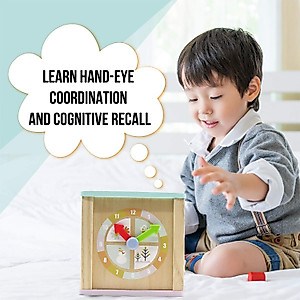 Leo & Friends Alice Activity Cube - Wooden Activity Cube for Babies - Preschool Shape Sorter and Maze Toy for Toddler - Educational Montessori Toy for Boys and Girls of Ages 18month+