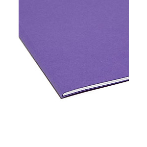 Smead File Folder, Reinforced 1/3-Cut Tab, Letter Size, Purple, 100 per Box (13034)