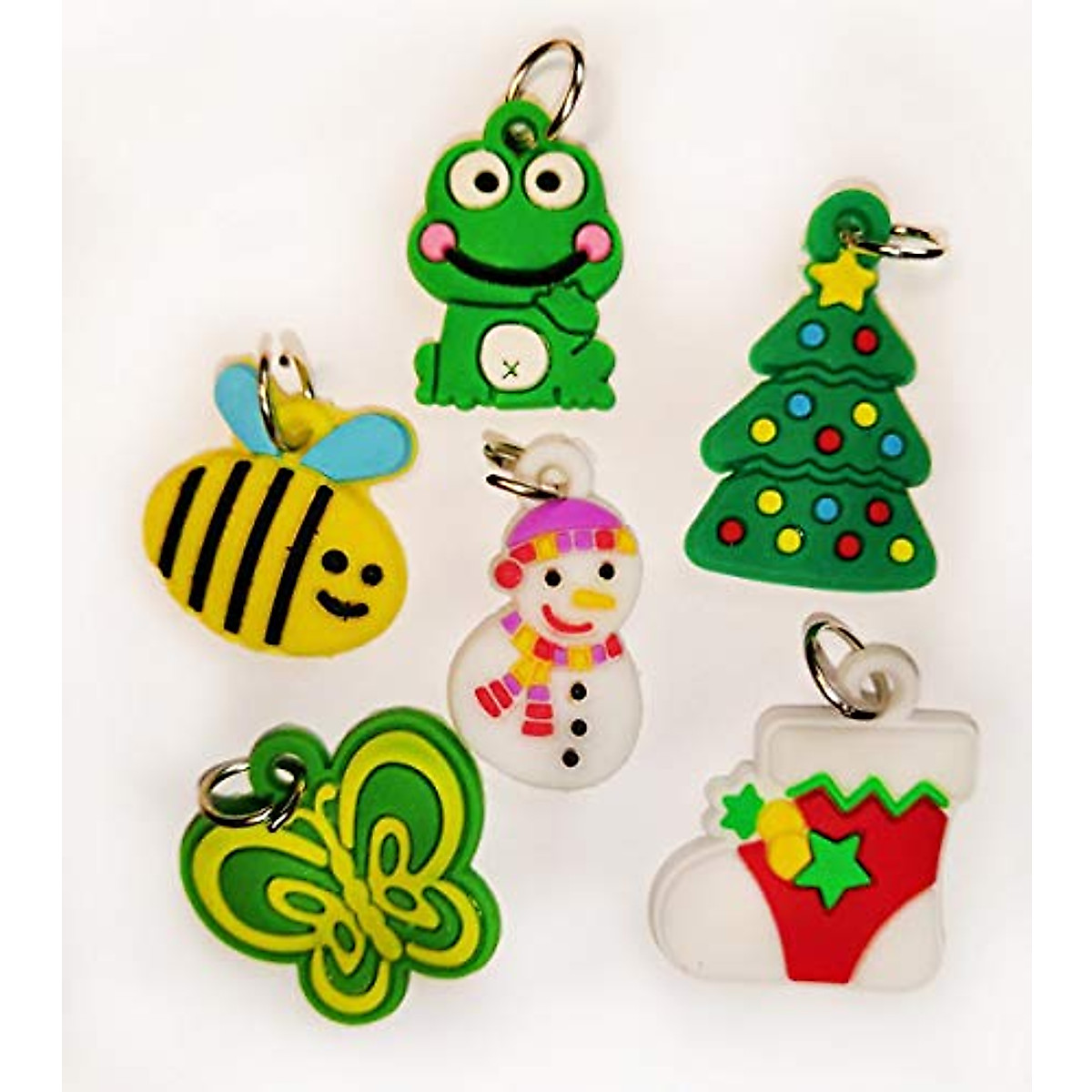 (105pcs) Rubber Loom Band Silicone Charm, Bracelet Charms ,Loom Rubber Bands Charms,Bracelet Pendant,