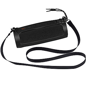 Silicone Case Compatible for JBL FLIP 5 Waterproof Portable Bluetooth Speaker, Gel Soft Skin Cover, Waterproof Rubber Case, Travel Carry Pouch with Strap Not for Flip 6 (Speaker not Included)