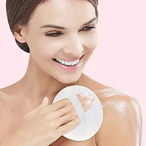 3 Pack Extra Large Body Powder Puff and Container, Soft Cotton Powder Puffs 4.13 Inch Dusting Powder Container with Puff Washable Round Powder Puffs for Woman Baby Body Face Loose Dusting Powde