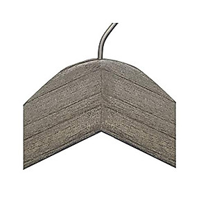 NAHANCO 29917HU Wooden Shirt Hangers - Line - 17" Grey wash - Home Use (Pack of 25)
