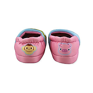 Cocomelon Toddler Girl's Plush Aline Slippers (Pink, 9-10 M US Toddler)