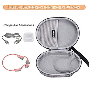RLSOCO Hard Case for Shokz OpenRun Pro/OpenMove/OpenSwim & Works with AfterShokz Aeropex/Trekz Air/Titanium Mini/Trekz Titanium/Xtrainerz Bone Conduction Headphones