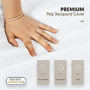 Giantex Memory Foam Mattress, 8 Inch Full Size, Gel Infused and Bamboo Charcoal Foam for Cool Sleep, Medium Firm Mattress w/Convoluted Foam, Ventilated Hybrid Bed Mattress in a Box, 75L x 54W x 8H