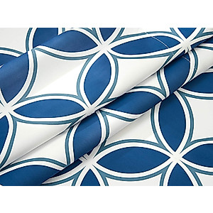 Annlaite Geo Valance for Windows(52 by 18 inches) Elegant Colorful Printed Room Darkening Window Curtain Valance for Kitchen/Bathroom/Living Room/Backdrop 1 Panel Navy