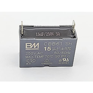 Starting Capacitor, CBB61 AC Capacitor 250V AC 15uF 50/60Hz for UL/RU Listed Motor Capacitor