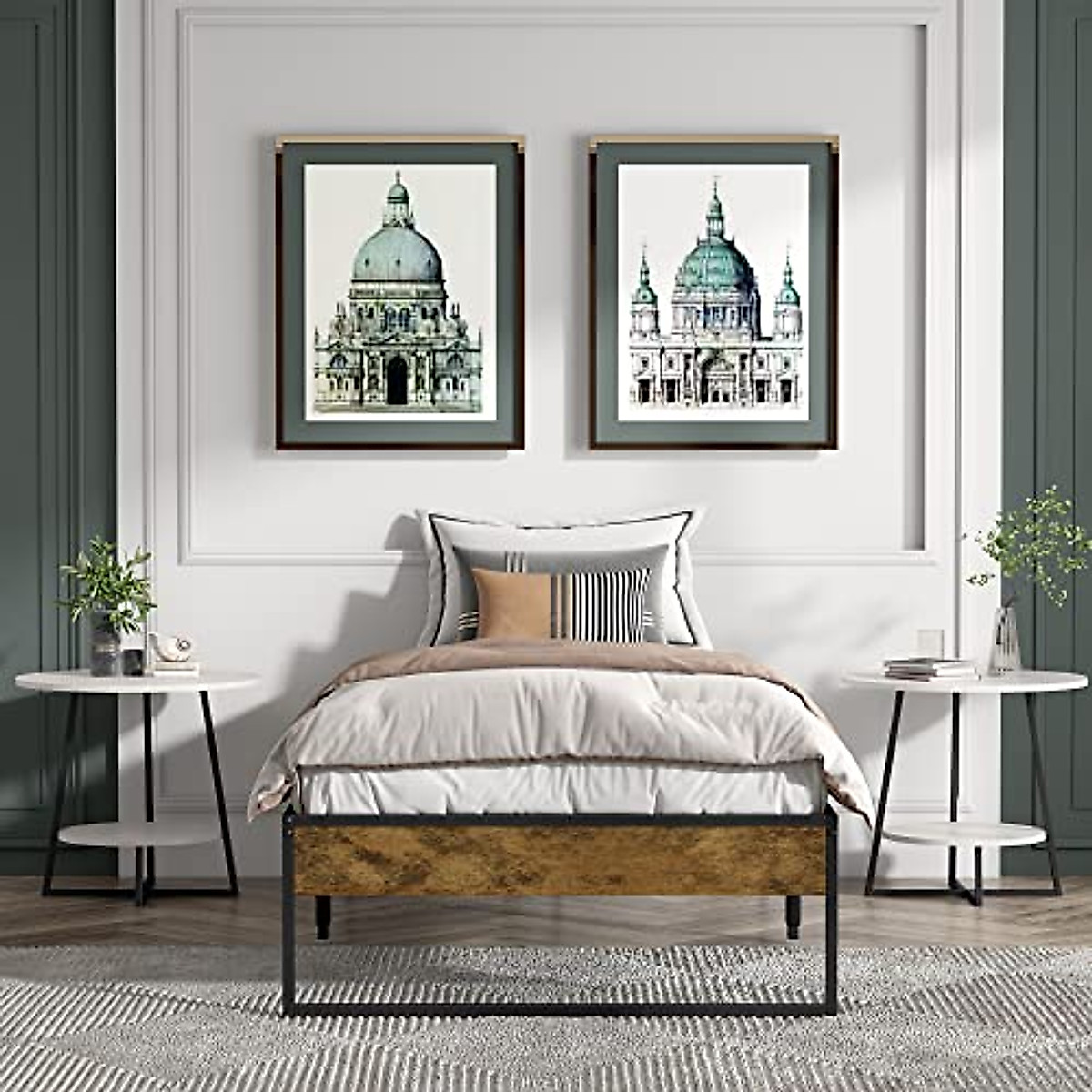 Lamhorm 18" and 14" Twin Bed Frames, Heavy Duty Metal Platform Bed Frame, No Box Spring Needed