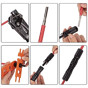 Geosiry 2 Pair Solar Connector Tool, Solar Panel Connector Assembly Tool for Solar Connectors, Solar Cables (2 Pairs Wrenches)