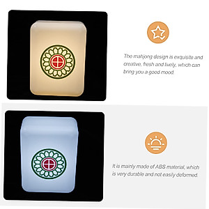 OSALADI 1pc Mahjong Light Lampara De Decorative Night Lights Night Light for Nursery Silicone Night Lamp Cartoon Book Light Night Lamp Mahjong Decorative Lamp