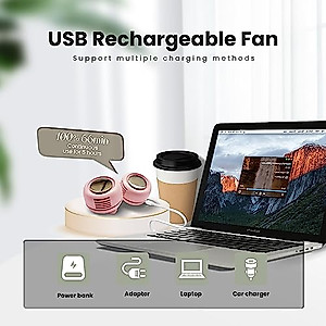 EZ Tuxedo Mini Portable Fan -360° Rotatable Small Personal Fan that Blow Cold Air with Clip Fan 3 Speeds.Portable USB Rechargeable Small Cooling Fan.Battery Powered Fan for Outdoor and Indoor