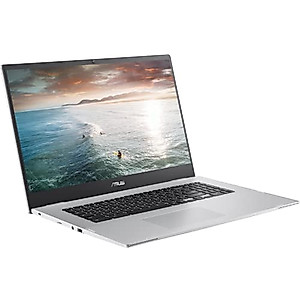 ASUS Chromebook Laptop for College Student, 17.3 Inch FHD, Intel Celeron N4500, Chrome OS, 4GB RAM, 64GB eMMC, Wi-Fi 6, Type-C, Intel UHD Graphics, Silver, PCM
