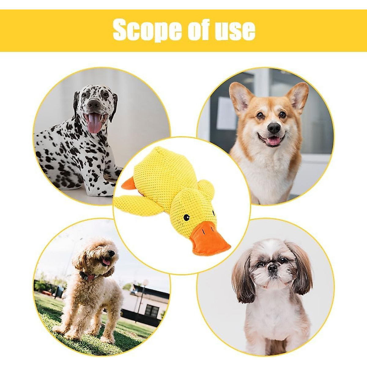 bokando Noovelo-Noovelo Calming Duck Toy, Calming Duck Dog Toy, Calming Duck Dog Toy Bright Yellow, Calming Duck Toy for Dogs, Best Friends Calming Duck Toy, Mellow Dog Calming Duck (Yellow+Yellow)