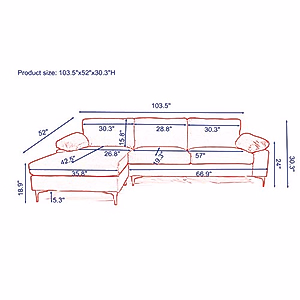 Sectional Couch Sofa for Living Room,Modern Futon Sofa Chaise L-Shape with Arm-Pillows & Metal Legs,Left Hand Facing,Up to 5-Seat Capacity Sleeper Sofa (Velvet Black)