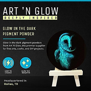 Glow in The Dark Pigment Powder - Neutral and Fluorescent Color for Art Painting, Fine Art, Nail Art Paint, and DIY Crafts - Long Lasting 10+ Color Options - Neutral Green - (1 Ounce)