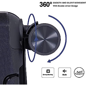 Tripcomp Luggage Sets Wear-Resistance Hardside Lightweight Suitcase Double Spinner Wheels, TSA Lock,Two Hooks, Scratch-resistant Carry-on,3 Piece Set(20inch 24inch 28inch) (Jet Black)