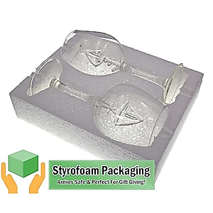 Sailing Wine Glasses Sail boat for Wine - Italian Cabernet Red Wine Glass With 3D Sailboat Inside - Creative Crystal Clear Cup Wine Glass Goblet Flute Lead-free - Perfect for Homes, Bars, Party (2pc)