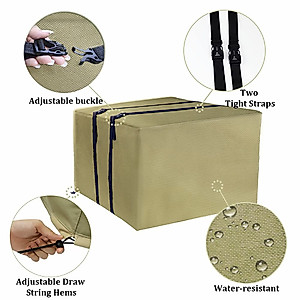 Capride Window Air Conditioner Cover for Outside Units Winter AC Unit Cover with Anti-Slip Adjustable Straps Waterproof 600D Ac Cover (25.5" W x 17" H x 21" D)