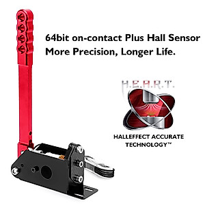 aikeec 64 Bit USB Handbrake PC Handbrake Hall Sensor for PC Widows Sim Racing Games G25 G27 G29 T500 FANATECOSW DIRT RALLY (With Clamp, Black)