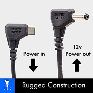 Blind Spot - Power Pipe Version 2-12 Volt Trigger Cable - USBC to 12V - Create a 12 Volt Battery, 12 Volt USB Outlet Using PD USBC Power Banks - Turn Your Power Bank into a 12 Volt Power Supply