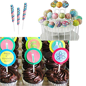 Anyumocz 400PCS 4-Inch White Lollipop Paper Sticks Cake Pops Stick for Candy,Chocolate,Cookie,Dessert