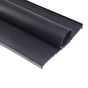 DGSL Garage Door Seals Bottom Rubber Weather Stripping Kit Seal Strip Replacement,Universal Weatherproof Threshold Buffering Sealing Rubber 5/16 Inch T Ends, 3 3/4 Inch Width (16 Ft, Black)