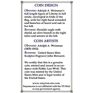 2019 - American Silver Eagle .999 Fine Silver with Our Certificate of Authenticity Dollar Uncirculated US Mint