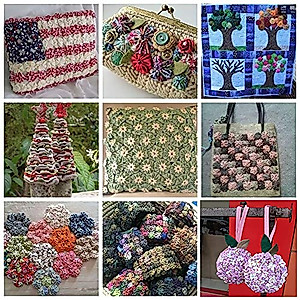 Mggsndi 50/200/400Pcs Floral Cotton Quilting Fabric Craft Fabric Bundle Cloth for Patchwork DIY Quilting Sewing Crafting, 10x10cm Blue