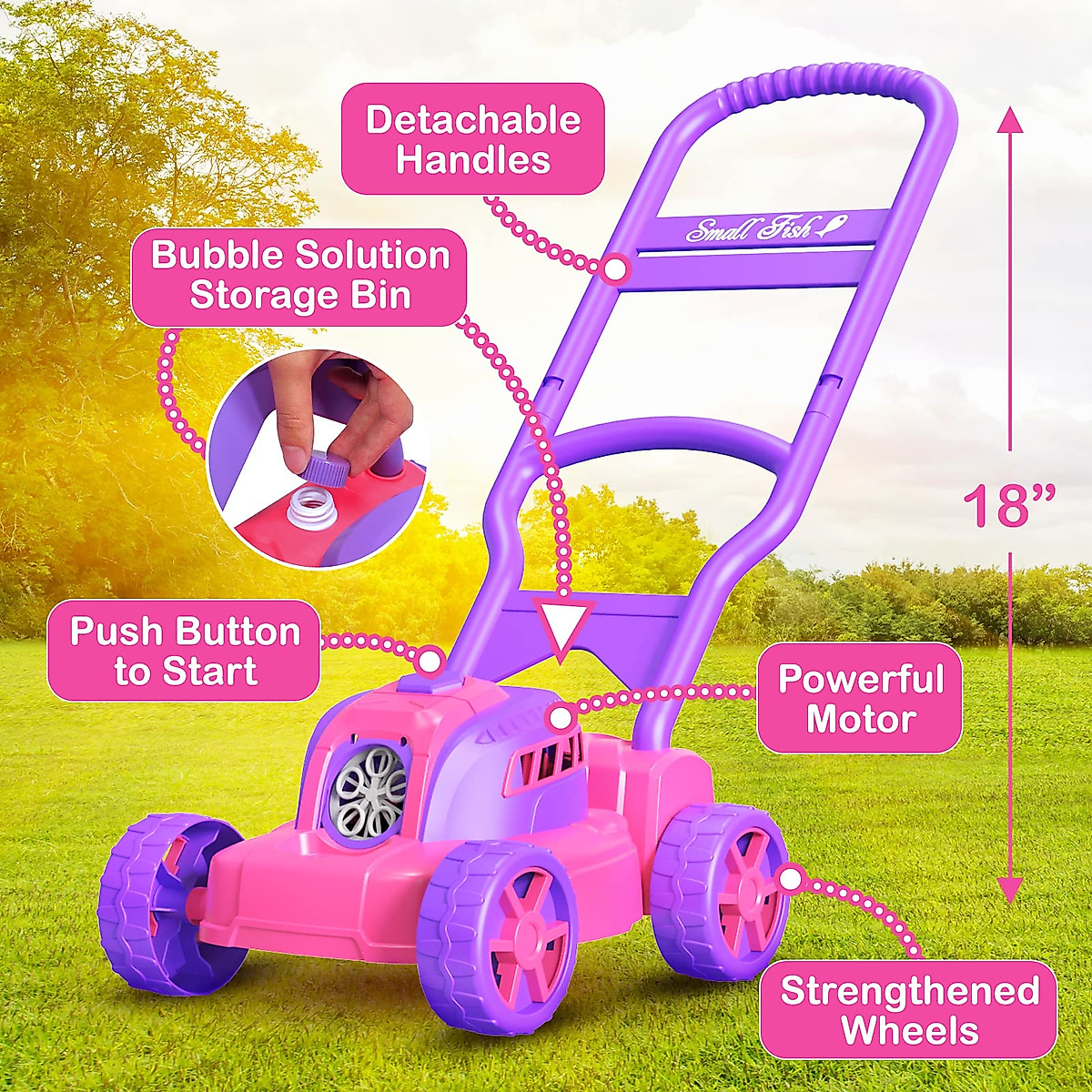 Bubble Lawn Mower for Toddlers
