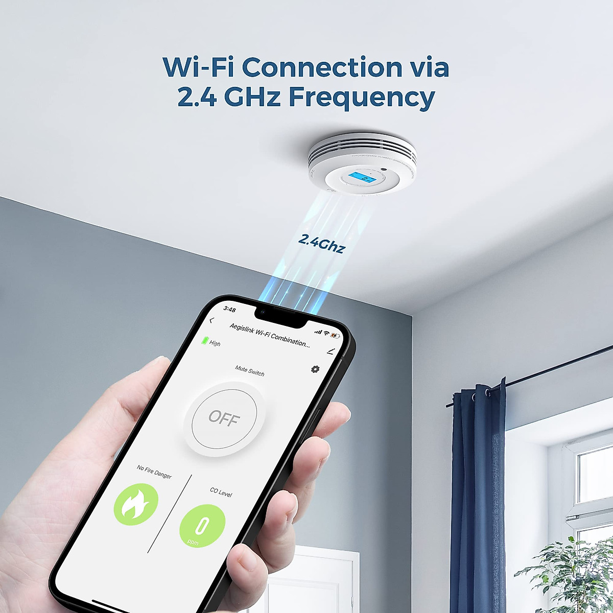 AEGISLINK Wi-Fi Combination Smoke and Carbon Monoxide Detector Compatible with TuyaSmart & Smart Life App, SC-WF240, 3 Pack