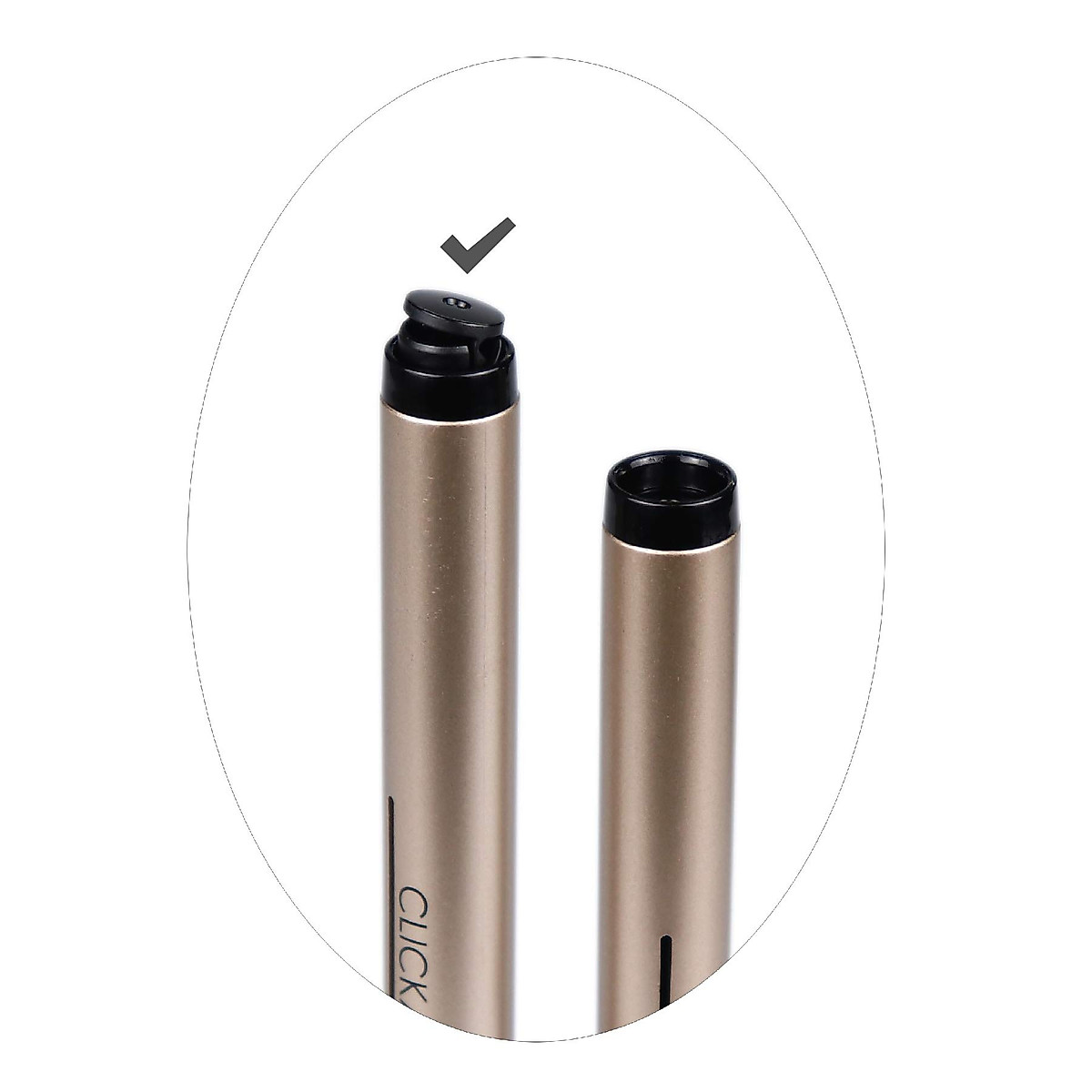 Retractable Automatic Lid Professional Lip Brush 1pc (Champagne Gold)