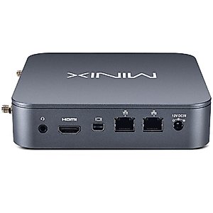 MINIX NEO J51-C8 Max Mini Computer, 8GB/512GB M.2 PCIe NVMe SSD Windows 11 Pro, Aluminum/Wi-Fi6/Dual 2.5GB LAN/USB-C/Triple Display/4K/Auto Power On/PXE Boot/RTC/Vesa Mount