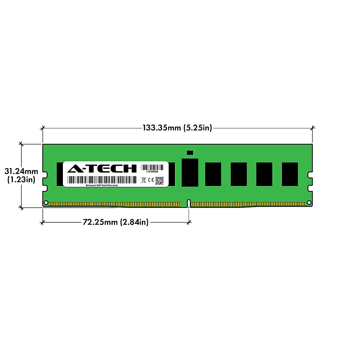 A-Tech 16GB Replacement for Dell 370-AEVQ - DDR4 3200MHz PC4-25600 ECC Registered RDIMM 2Rx8 1.2V - Single Server Memory RAM Stick (370-AEVQ-ATC)