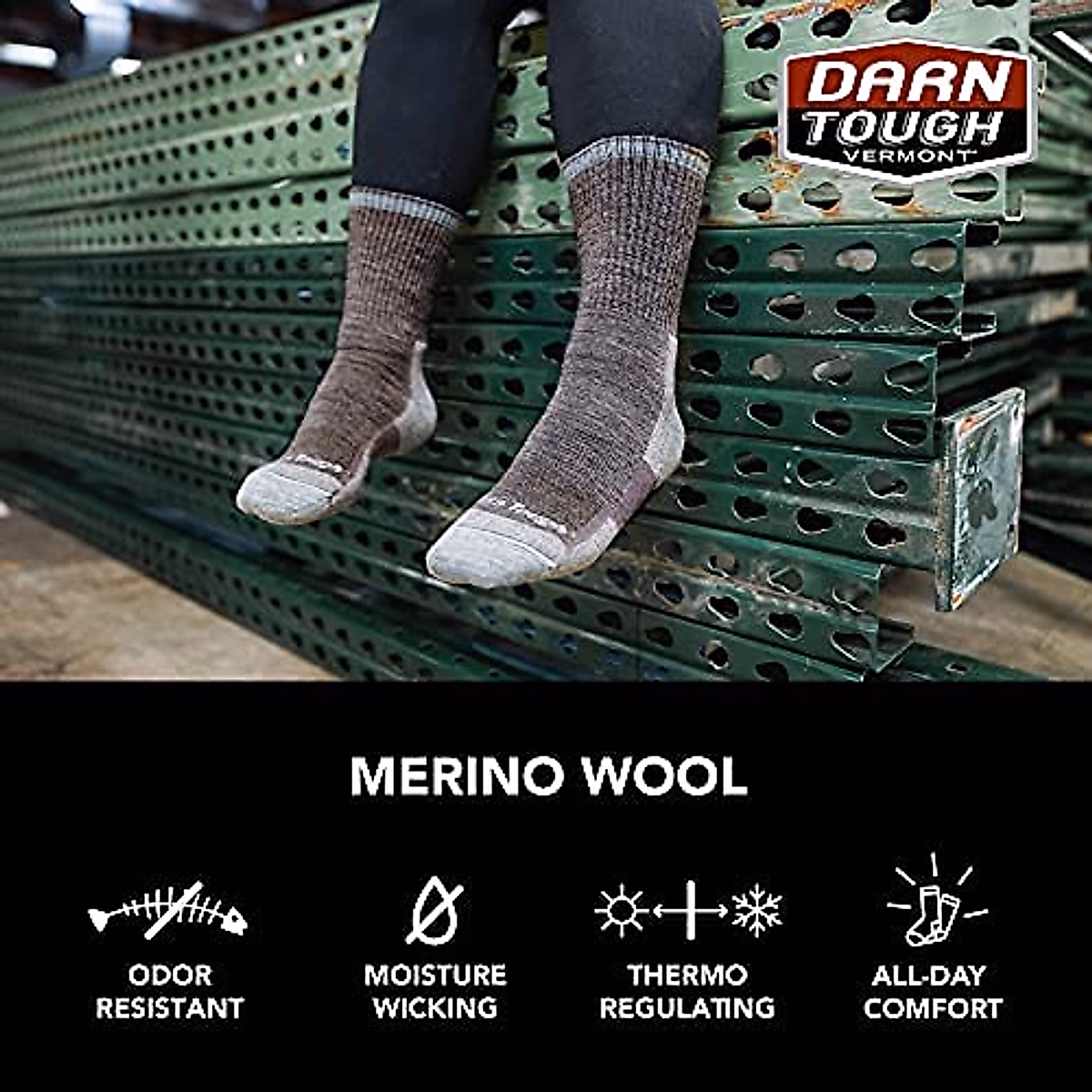 Darn Tough Women's RTR Boot Midweight Work Sock (Style 2014) - Shale, Medium