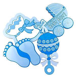 Adorox 3D Version Baby Shower Wishing Well Card Box Decoration (Boy)