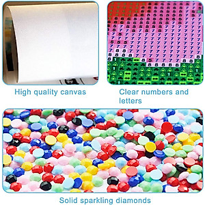 BRGREVOP 6 Pack Diamond Painting Kits, DIY Princess Diamond Art Embroidery Kits Home Wall Decor 12" X 16"