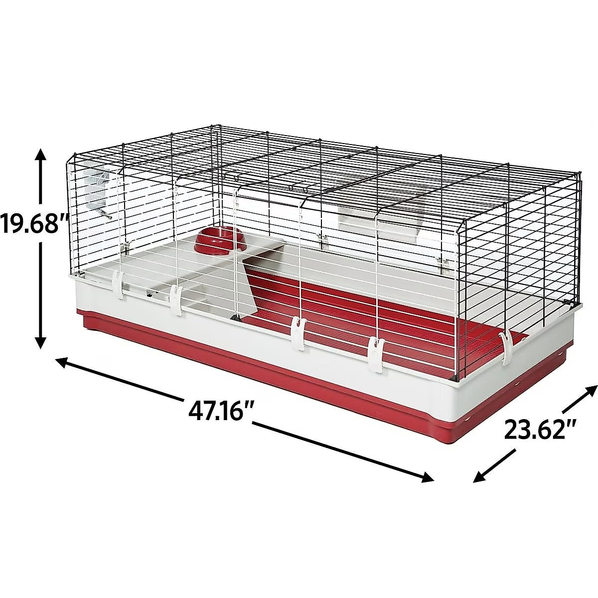 LAZAT Luxury Guinea Pig Cages - Rabbit cage for Rabbit, Guinea Pig, Ferret, Chinchilla, The Perfect Haven for Small Pets. (47.16 x 23.62 x 19.68 inches)