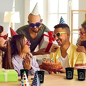 Ainibar 20 Pack RIP Twenties Party Cup, 16 oz 30th Birthday Black Plastic Tumbler Cups, RIP to My 20s Birthday Stadium Party Cups Death to My 20s Birthday Decorations for 30th Birthday Party Supplies