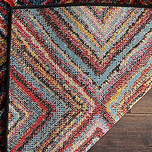 SAFAVIEH Aruba Collection 4' x 6' Multi ARB501M Boho Diamond Lattice Area Rug