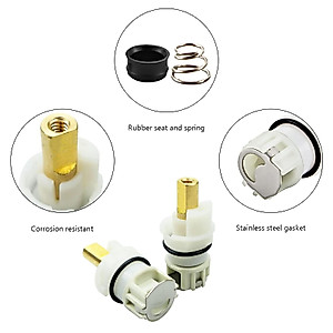 4 Pack RP25513 Faucet Stem Replacement for Two Handle Faucet Repair Kit, Faucet Stem Assembly with RP4993 Seat and Springs