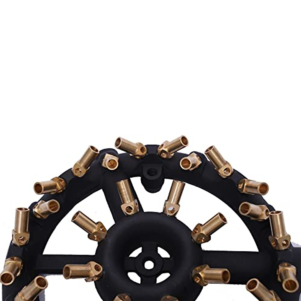 TFCFL 32 Tips Natural Gas Jet Burner, 176,000 BTU Round Shape Nozzle Jet Cast Iron Body with Brass Tips for Chinese Wok Range Grilling Stir Fry