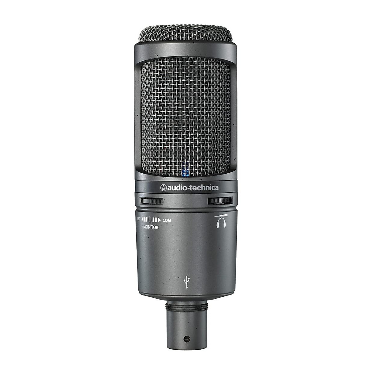 Audio-Technica AT2020USB+ Cardioid Condenser USB Microphone, With Built-In Headphone Jack & Volume Control, Perfect for Content Creators (Black)