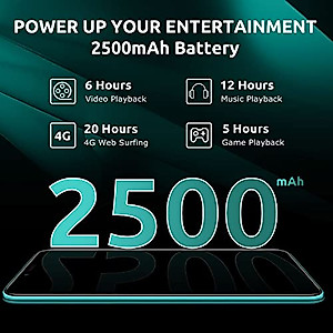 Xgody EL 6C Cell Phones Unlocked Smartphones, 2022 Android Phone, 4G Smartphones with Free Dual SIM Quad Core, 5.5 inch IPS Full-Screen Dual SIM Slot, Face Recognition (Green)